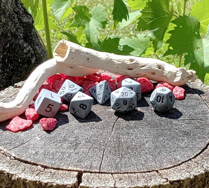 Rough Stone - RPG Dice Set - www.legend-lore.com